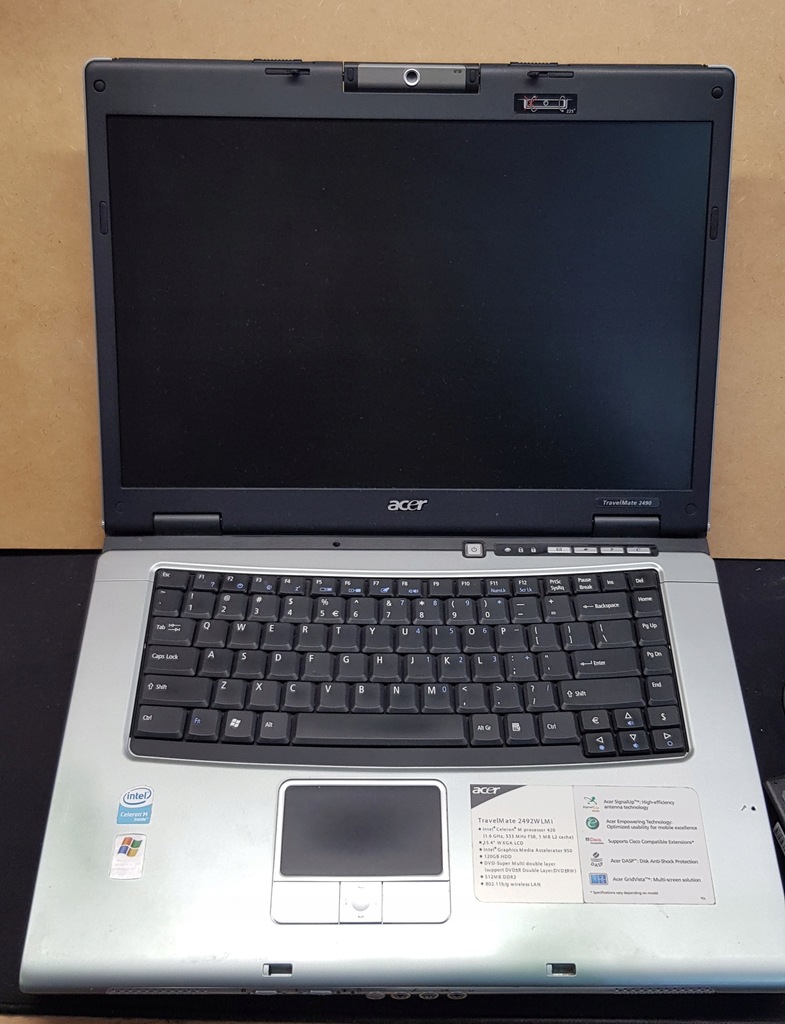 Retro ACER TravelMate 2492Wlm 1,6GHz 512mb XP home - 12226816852 ...