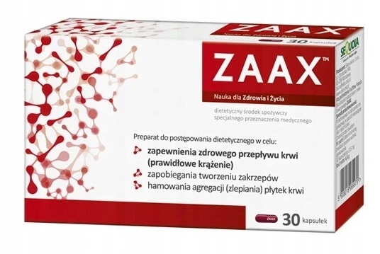 ZAAX prawidłowa agregacja płytek krwi 30 kaps. - 11602192670 ...