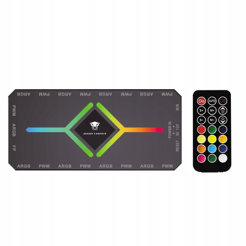 Hub z kontrolerem 9 x 4-pin PWM 9 x 3-pin ARGB magnetyczna podstawa ...