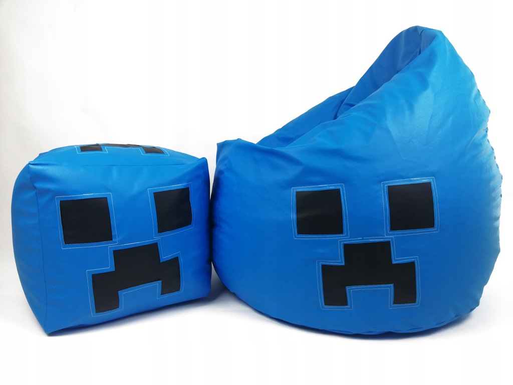 Pufa Fotel minecraft kostka gratis BŁĘKIT - 9984771343 - oficjalne ...