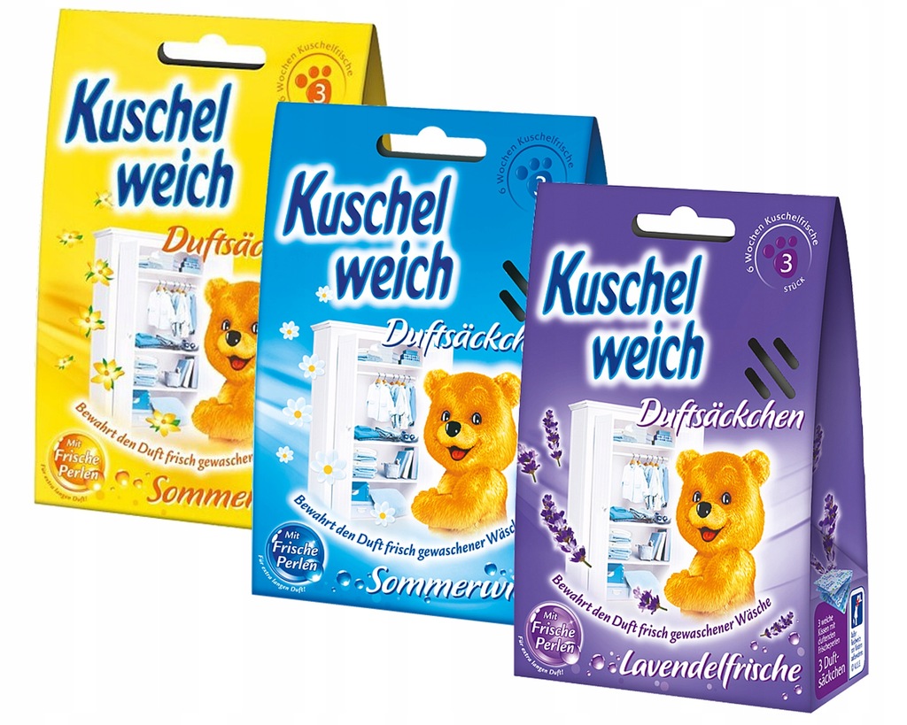 Kuschelweich Saszetki Zapachowe Zestaw 3 x 3sz DE - 7720578132 ...