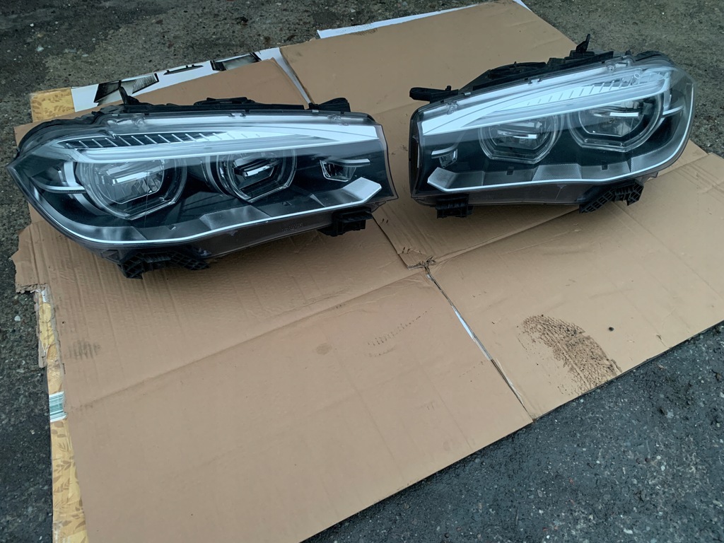 BMW X5 F15 X6 F16 LAMPY KOMPLETNE Z MODUŁAMI ADAPTIVE LED LEWA i PRAWA ...