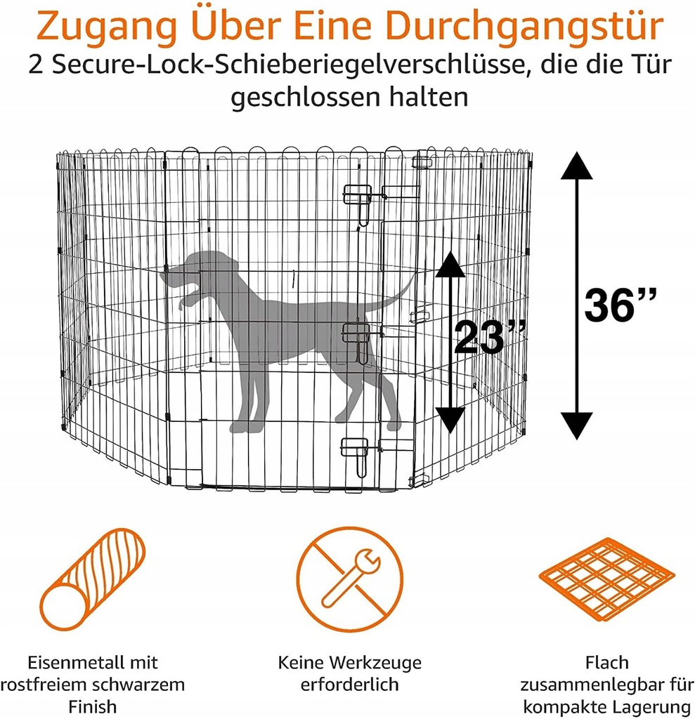 Kojec klatka metalowa dla psa AmazonBasics W422 - 13763835439 - oficjalne archiwum Allegro