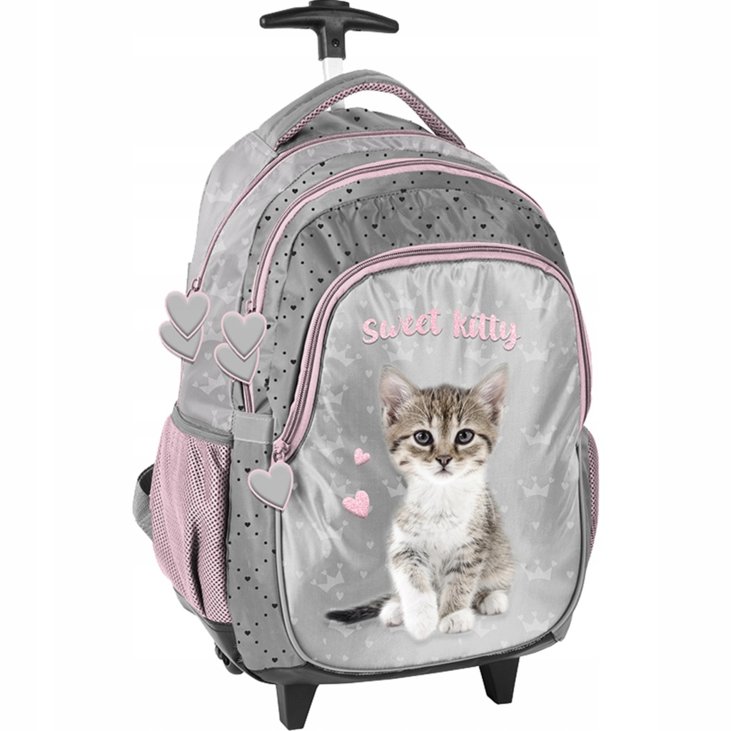KOT PLECAK NA KÓŁKACH SZKOLNY Z KOTKIEM KOTEM PASO - 13585648961 - oficjalne archiwum Allegro