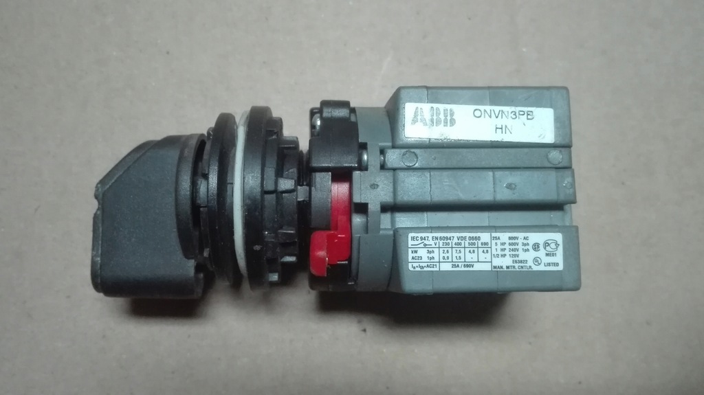 Przełącznik krzywkowy ABB ONVN3PB 3 pozycyjny - 11681501456 - oficjalne archiwum Allegro