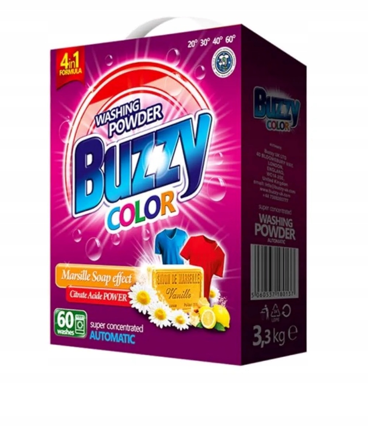 Proszek do prania do kolorów Buzzy 3,3 kg - 12032390334 - oficjalne archiwum Allegro