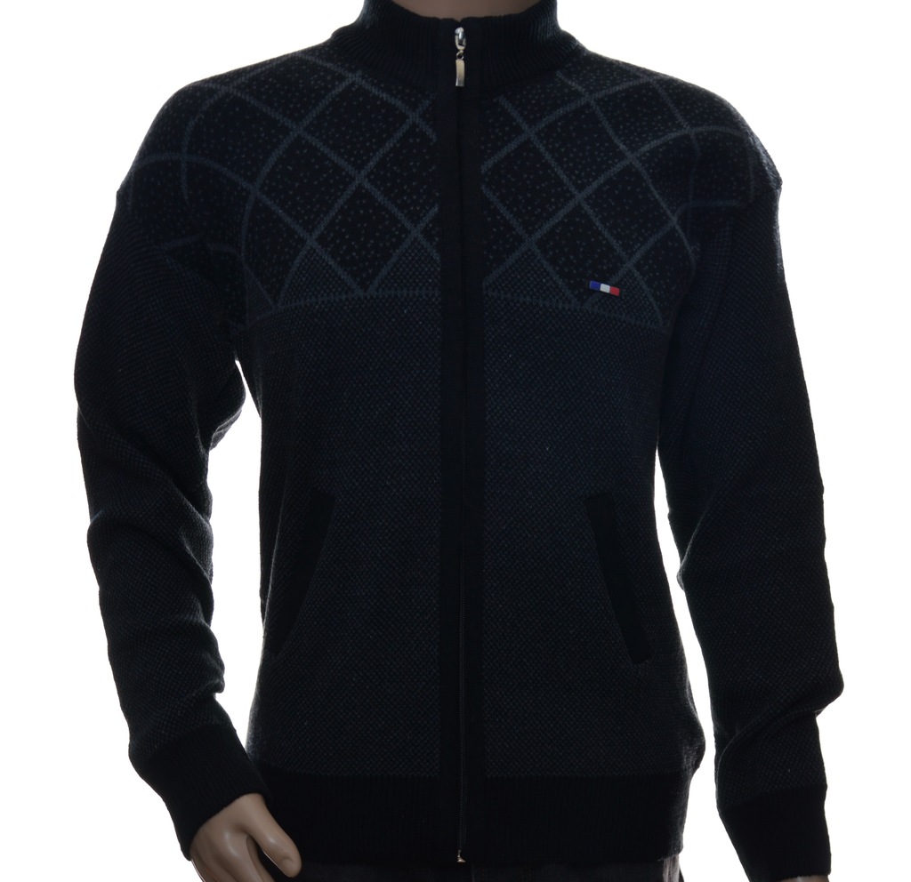 Męski sweter rozpinany ze stójką turecki L - 13004206559 - oficjalne ...