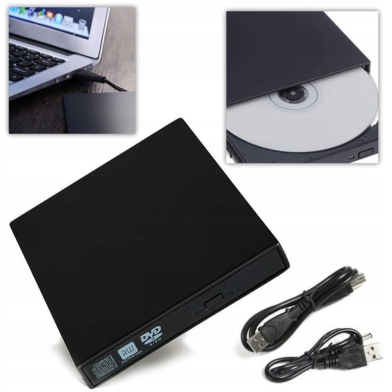 Opticaddy zewnętrzny napęd CD DVD USB 2.0+ USB PC - 13182272598 ...