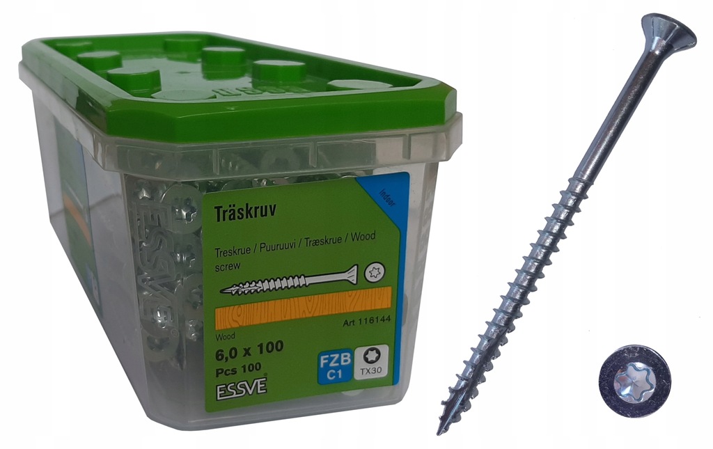 ESSVE wkręty do drewna 6x100mm TORX ESSDRIVE - 12036681522 - oficjalne archiwum Allegro