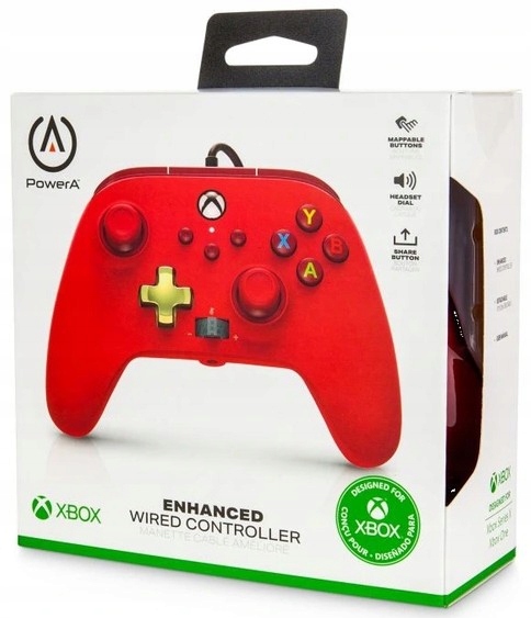 PowerA Pad przewodowy Xbox Series X|S|One Czerwony - 10126968747 ...