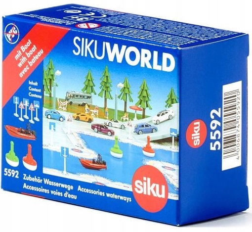 SIKU WORLD 5592 Wodne znaki drogowe + boje + łódź - 9948441447 - oficjalne archiwum Allegro