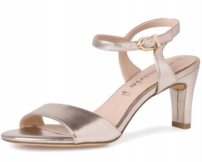 TAMARIS SANDAŁY DAMSKIE ZŁOTE NA OBCASIE 37 1KCH - 13102449938 ...