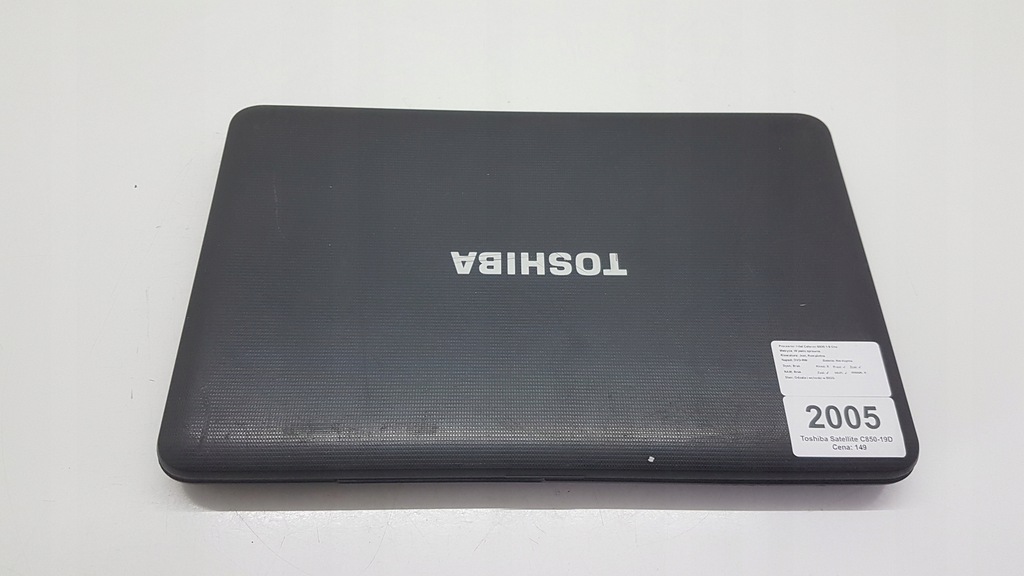 Laptop Toshiba Satellite C850-19D (2005) - 15078979820 - oficjalne ...