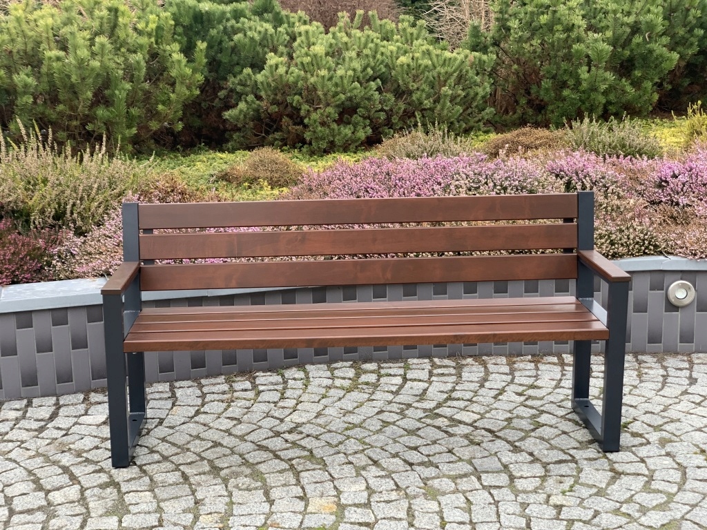 Ławka ogrodowa ławki parkowe drewniane solidne - 13544616669 - oficjalne archiwum Allegro