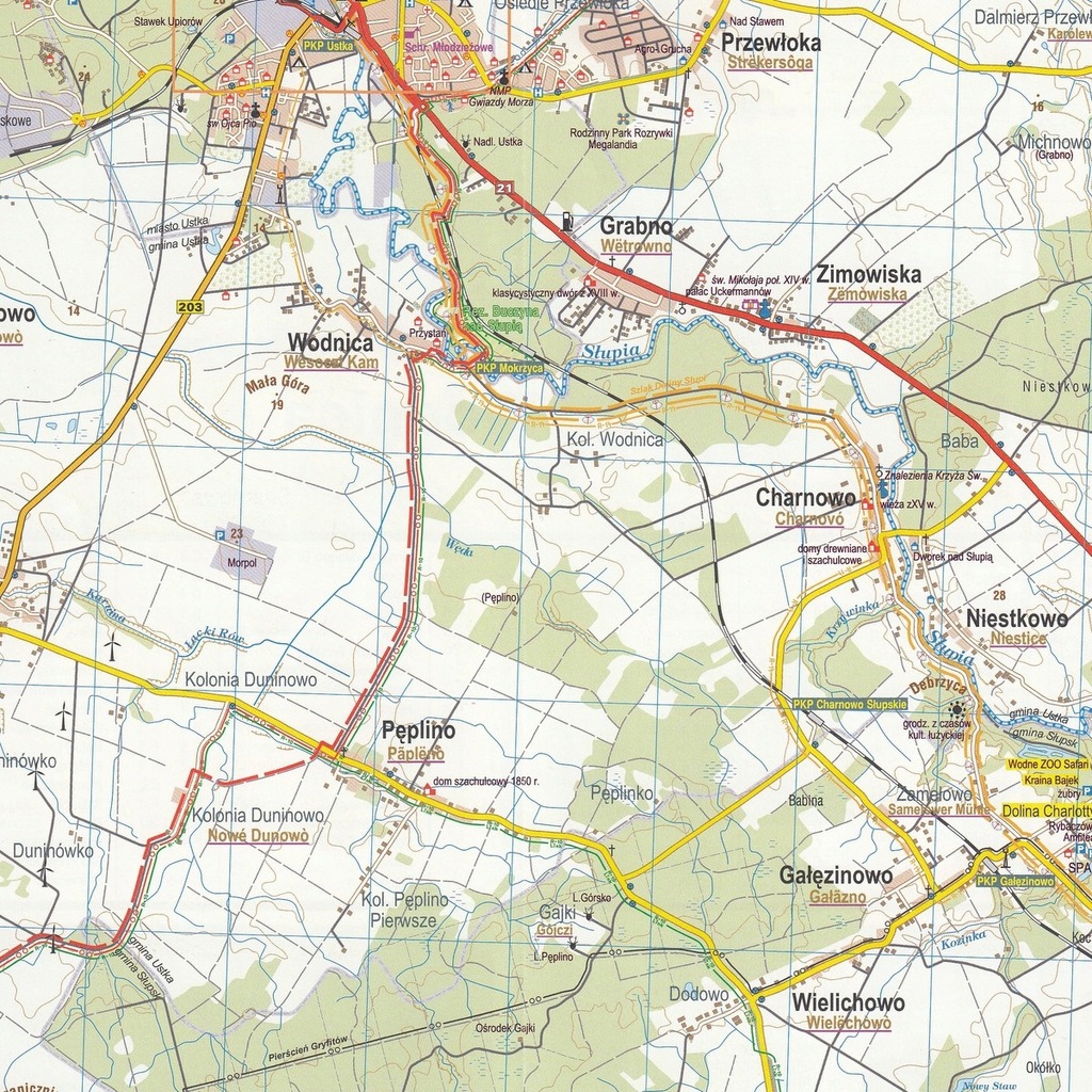 Mapa Ustka i okolice, Rowy i okolice, 1:10 000 - 8165097304 - oficjalne ...
