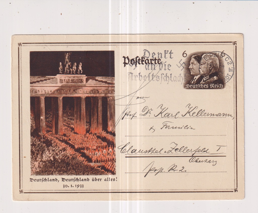 III Rzesza Hitler Hindenburg kasowany - 15047309576 - oficjalne ...