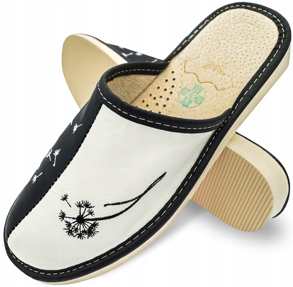 Damskie Kapcie Pantofle Eleganckie Do Domu PREMIUM - 12004733669 ...