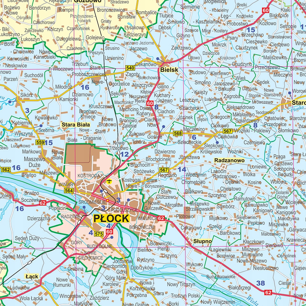 mapa Województwo mazowieckie - 8000063308 - oficjalne archiwum Allegro