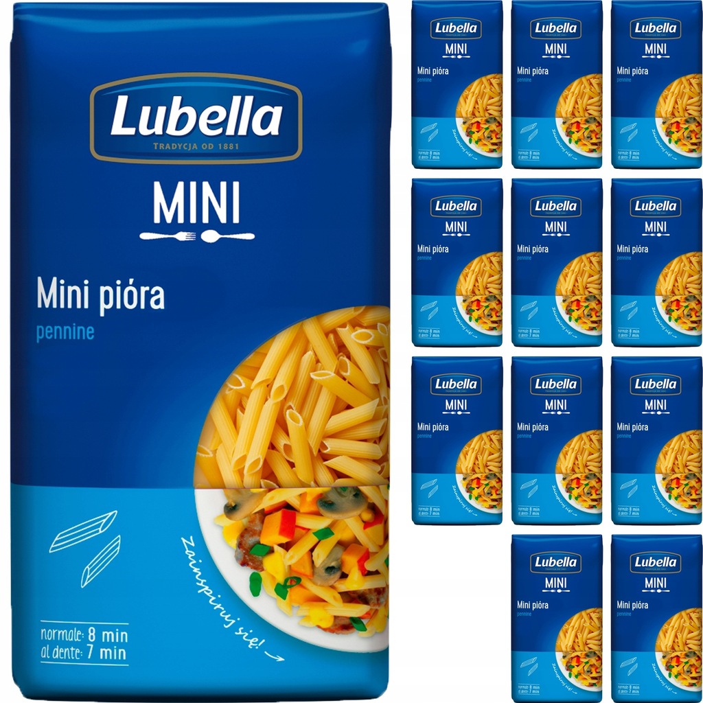 Lubella Makaron Classic Mini Penne Pióra 12x400g - 9896750883 ...