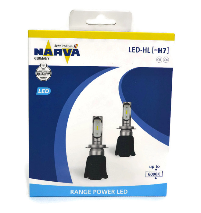 NARVA H7 RANGE POWER LED 6000K ŻARÓWKI 2 SZTUKI - 7269527726 ...