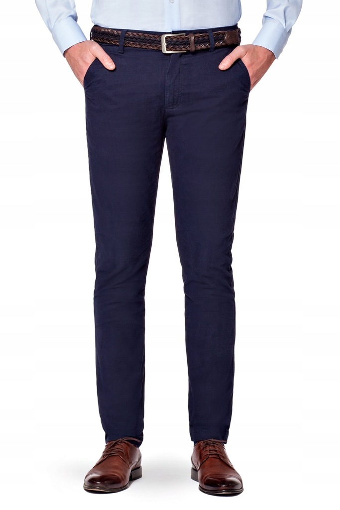 Spodnie Męskie Chino Granat Lancerto Paul W29/L32 - 12668003283 - oficjalne archiwum Allegro