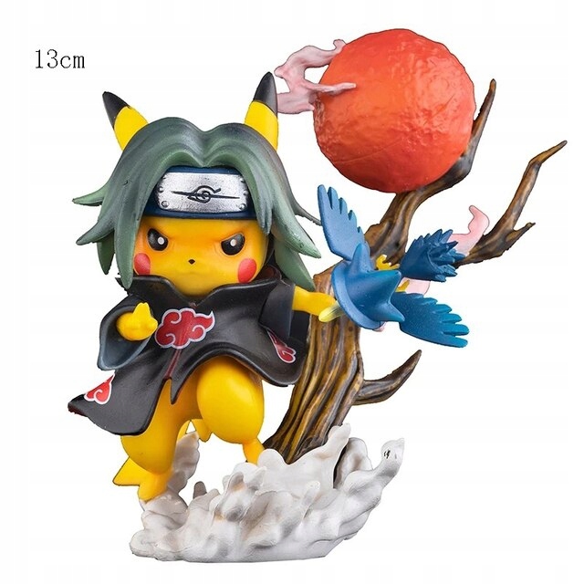 Pokemon Anime Pikachu rysunek COS Naruto Sasuke Ha - 12642707835 ...