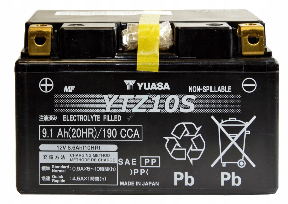 R8724 YUASA YTZ10S 9,1Ah 190A 12V AKUMULATOR - 11484837705 - oficjalne ...