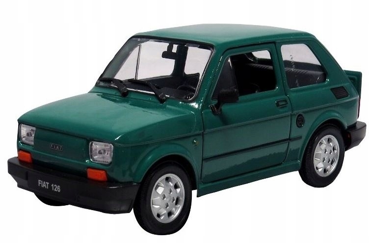 SAMOCHÓD WELLY FIAT 126P MALUCH 1:21 PRL ZIELONY - 12517757238 ...