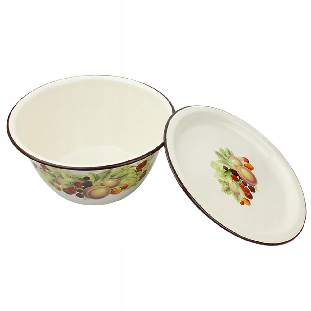 Enamel Basin Lid Containers Food Soup Bowl - 14288495529 - oficjalne ...