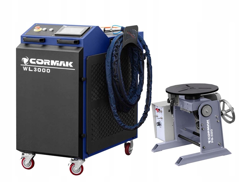 POZYCJONER + SPAWARKA LASEROWA PRZEMYSŁOWA RĘCZNA FIBER 3000W ZESTAW ...