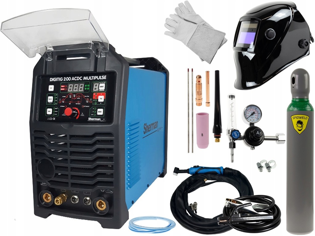 Spawarka TIG ALUMINIUM Sherman 200A AC DC MMA 230V - 11798293116 - oficjalne archiwum Allegro