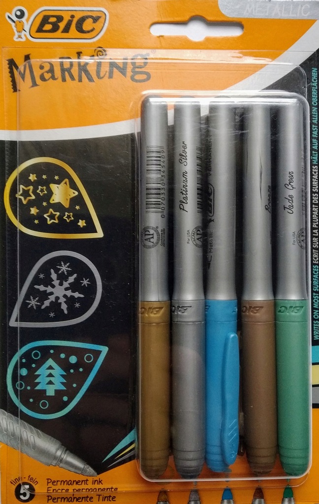 Bic Marking Metallic markery permanentne 5 kolorów - 11778693424 ...