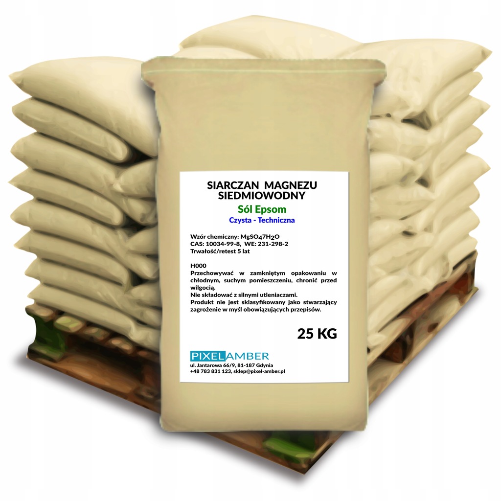 SÓL EPSOM SIARCZAN MAGNEZU 7H20 techniczny - 25KG - 13001872297 ...