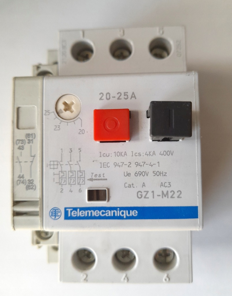 SCHNEIDER Wyłącznik silnikowy GZ1-M22 20-25A - 12107977058 - oficjalne ...