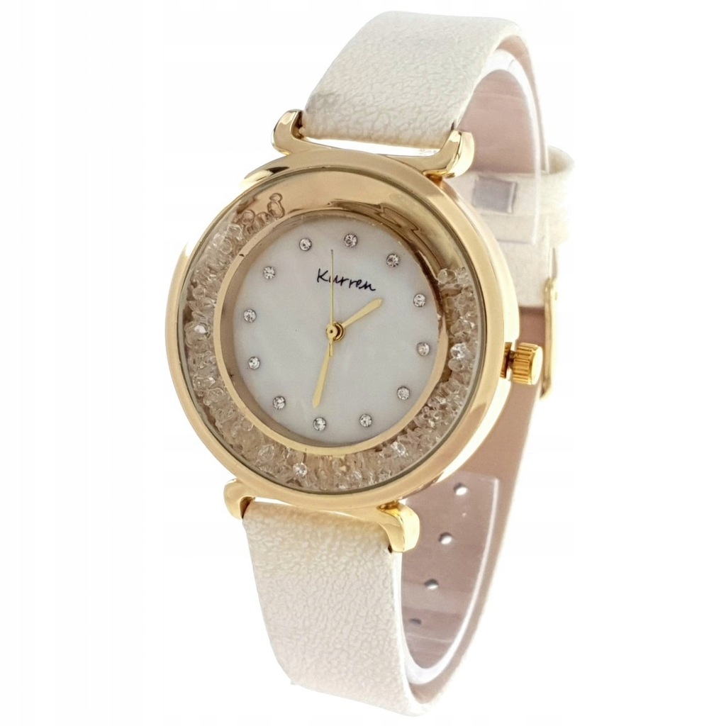 2323k Ekskluzywny damski złoty zegarek skórzany - 13079796374 ...