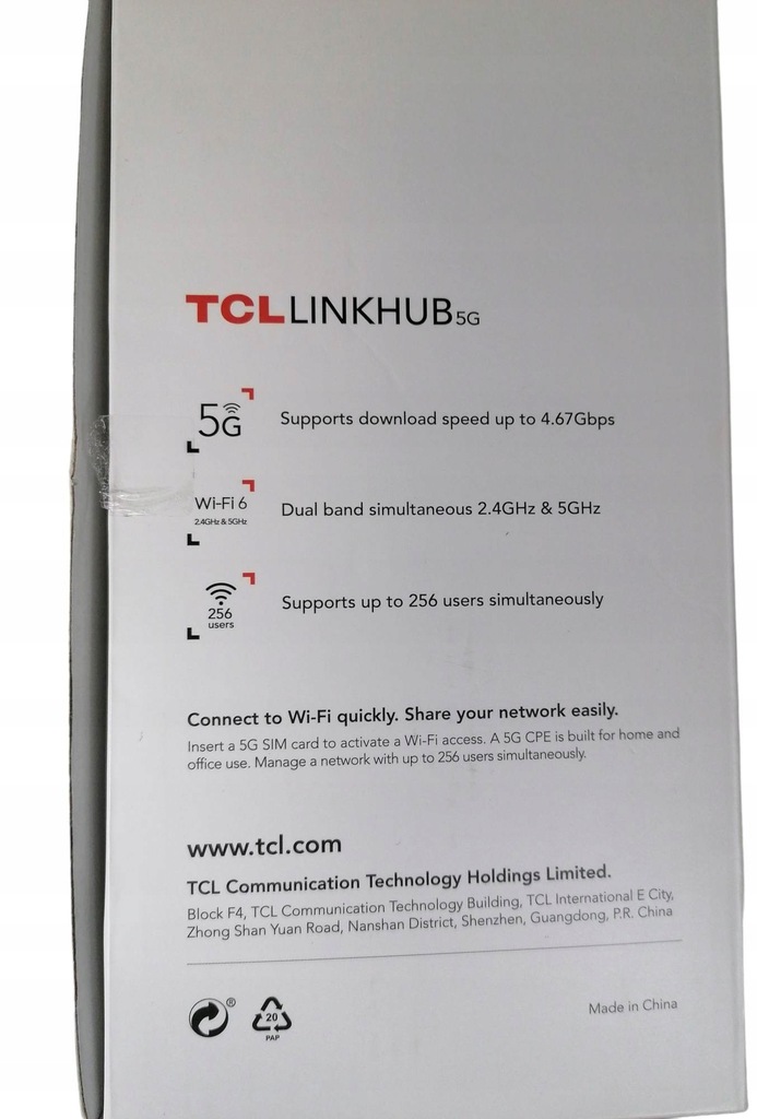 ROUTER 5G TCL LINKHUB Home Station HH515V - 13133379053 - oficjalne ...