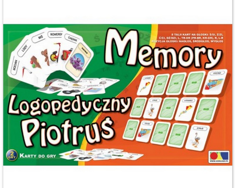 LOGOPEDYCZNY Piotruś MEMORY 2 logopedia gra karty - 7686840017 ...