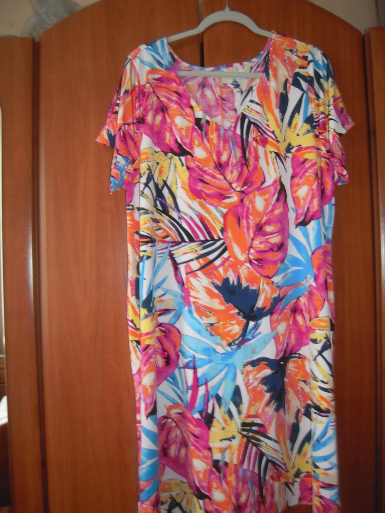 LETNIA kolorowa sukienka - 13946718735 - oficjalne archiwum Allegro