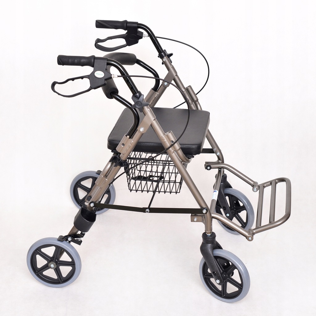 CHODZIK REHABILITACYJNY 4-KOŁOWY Z PODPARCIE NOGI - 11277238310 ...