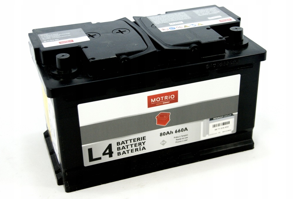 AKUMULATOR 12V 80Ah 660A L4 oryg RENAULT-MOTRIO - 11063910433 ...