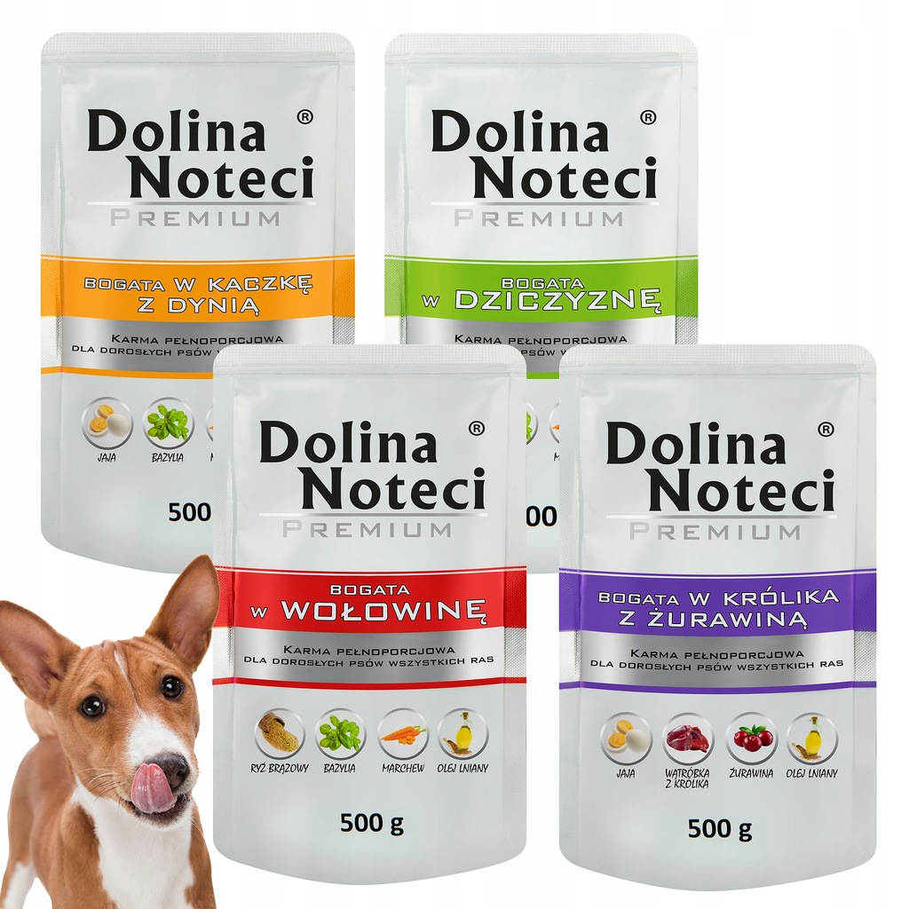 DOLINA NOTECI KARMA PSA SASZETKA MIX SMAKÓW 4x500G - 14176365957 - oficjalne archiwum Allegro