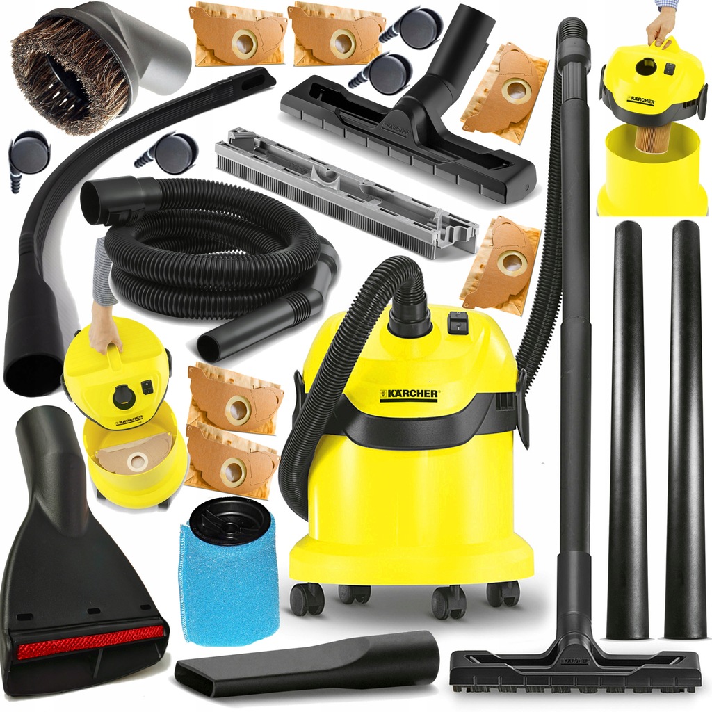 1 ODKURZACZ DOMOWY KARCHER WD 2 ZESTAW PLATINUM - 8909839284 - oficjalne archiwum Allegro