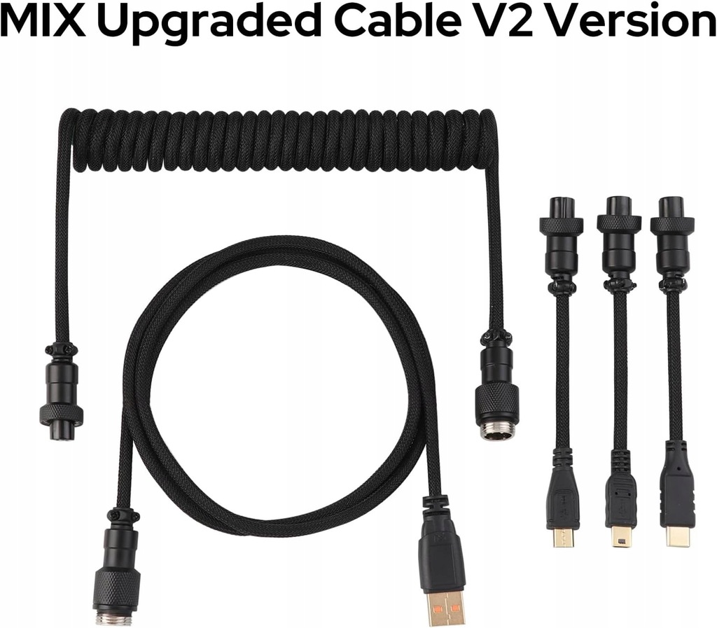 Aviator Epomaker Mix kabel spiralny USB USB-C PC do mechanicznej ...