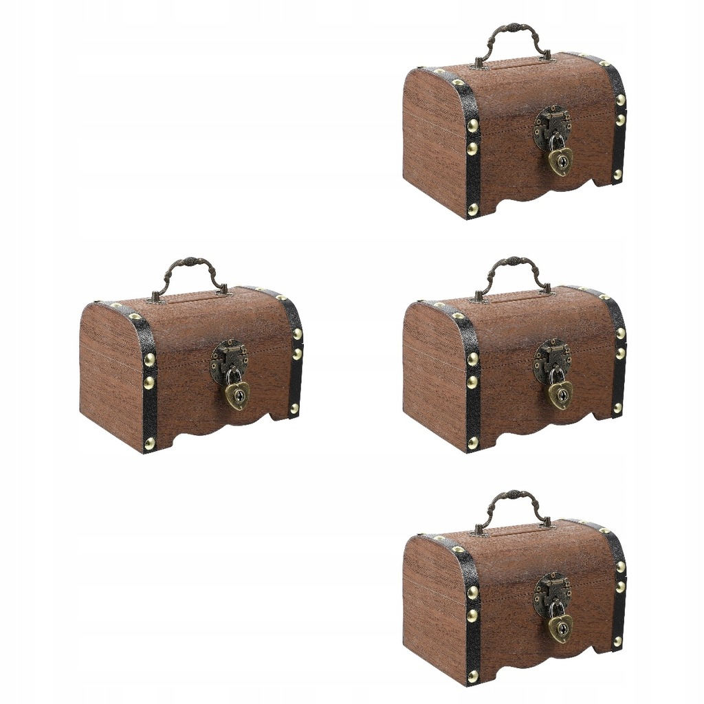Locking Stash Box Wood Storage Chest Box 4 Pack - 13387685216 ...