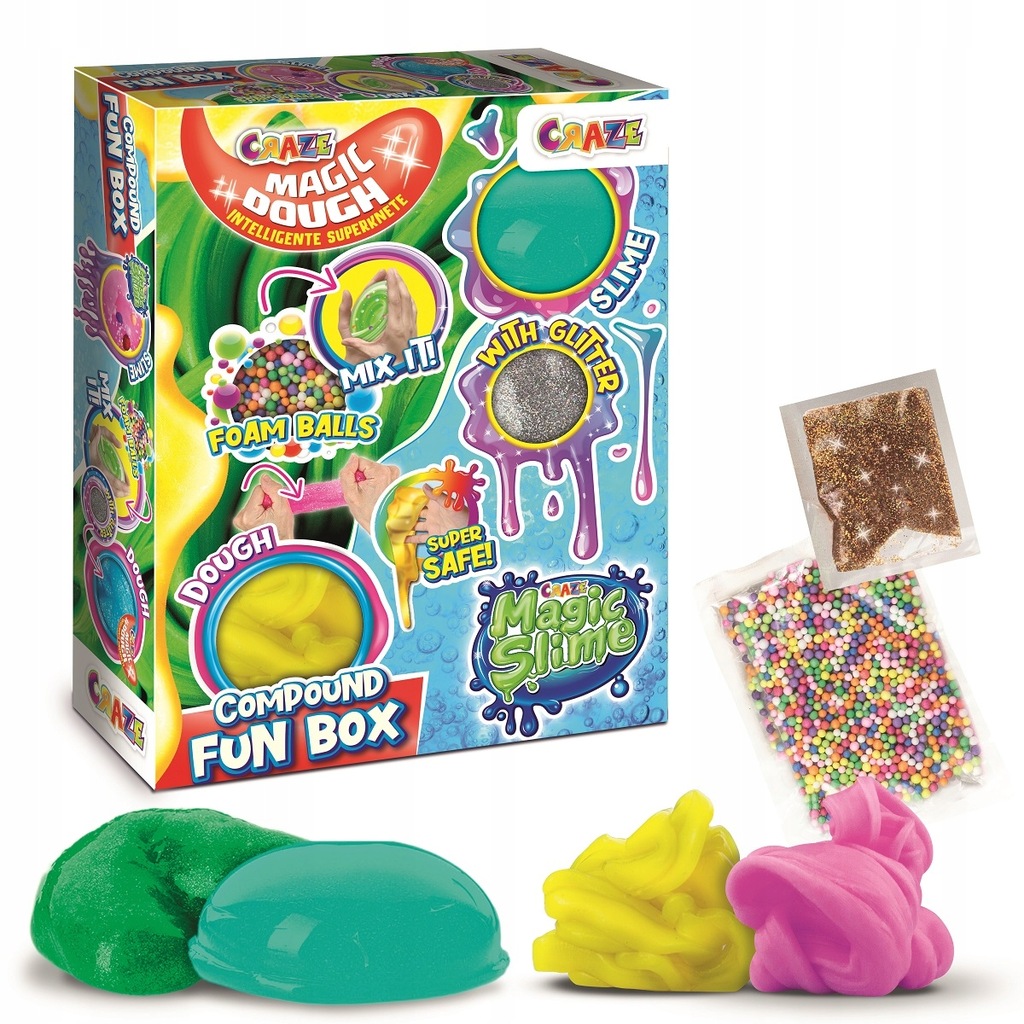 ZESTAW SLIME MASA PLASTYCZNA CIASTOLINA CRAZE BOX - 13477817064 ...