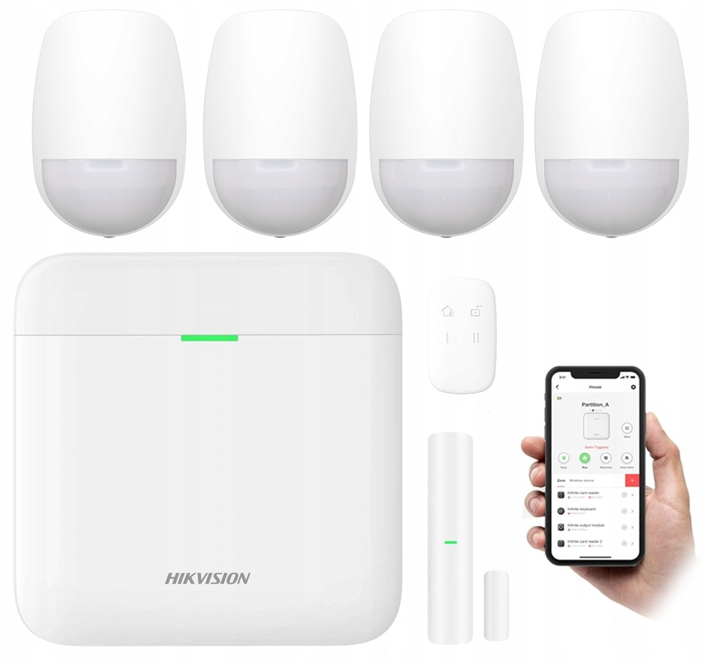 SYSTEM ALARMOWY WiFi GPRS SMS Hikvision APLIKACJA - 12287872399 ...