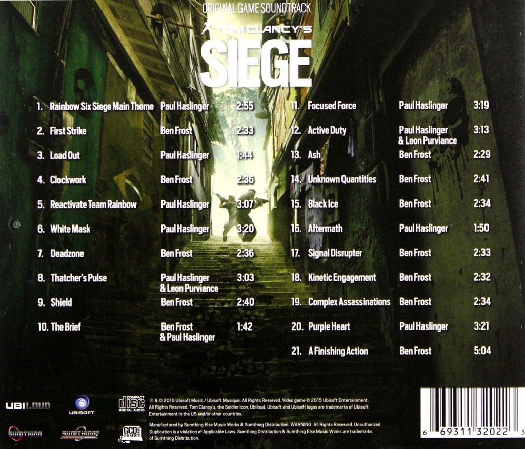 Купить TOM CLANCYS RAINBOW SIX SIEGE ОРИГИНАЛЬНЫЙ САУНДТРЕК САУНДТРЕК ...