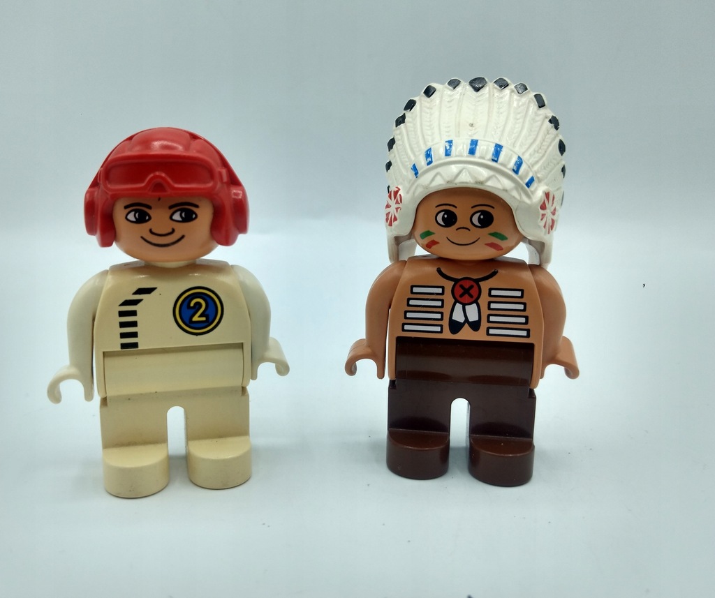 STARE LEGO DUPLO Indianin, ludek Racer Car UNIKATY - 10525872063 ...