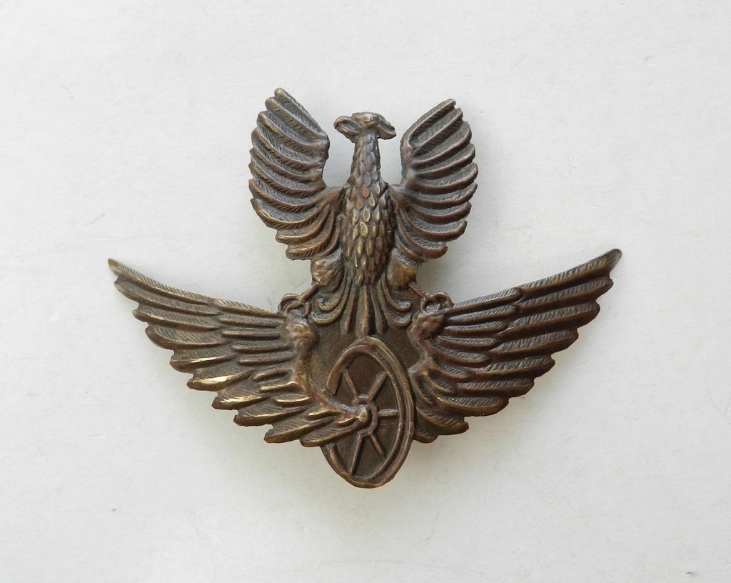 ORZEŁ na HEŁM FRANCUSKI wz.26 PKP KOLEJOWA STRAŻ POŻARNA, lata 40-te ...