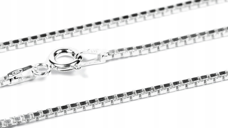 KOSTKA SREBRNA PR.925 -GR.1,3MM - 50CM - 14109528395 - oficjalne archiwum Allegro